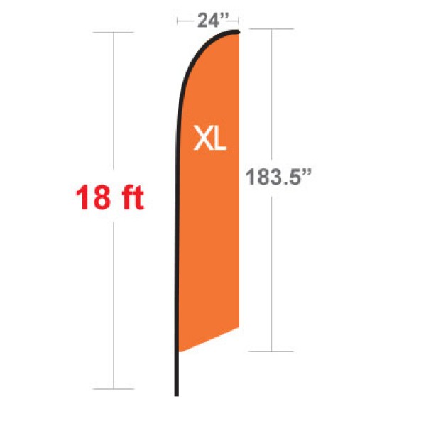 Feather Angled FlagFlag Poles | Print Texan